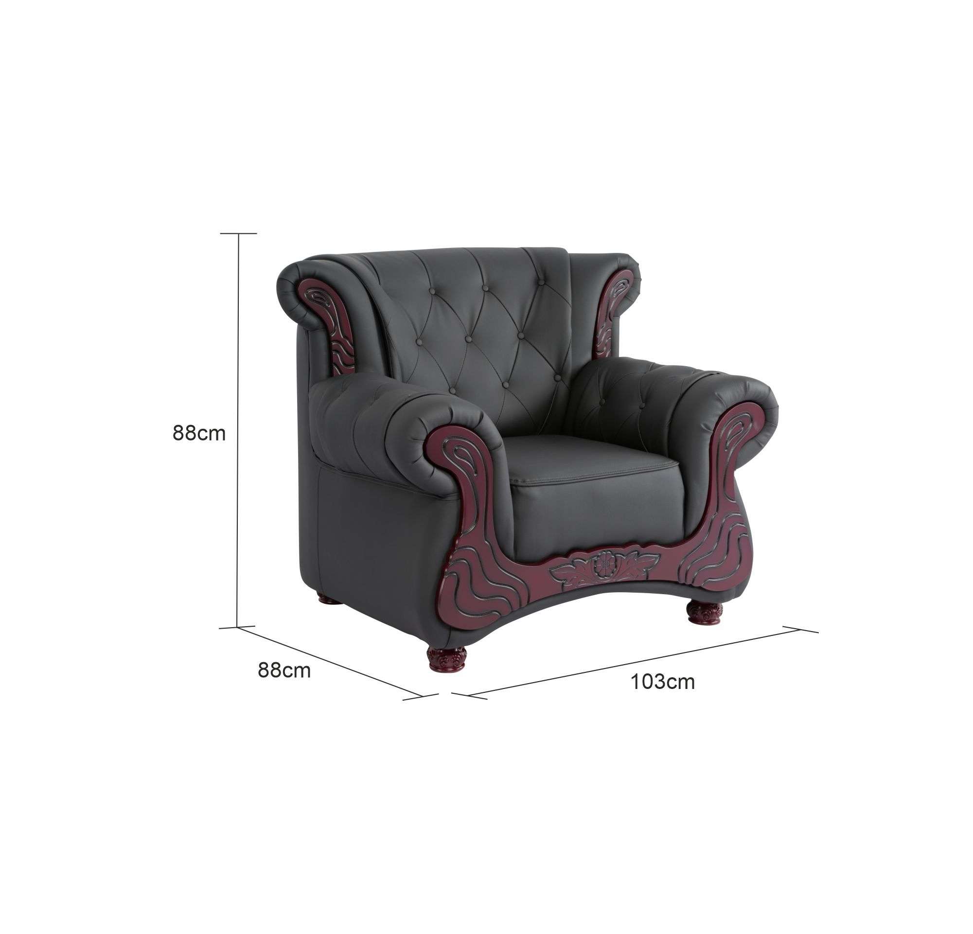 Grace Leatherette Sofa Set 3+1+1 Seater | Damro