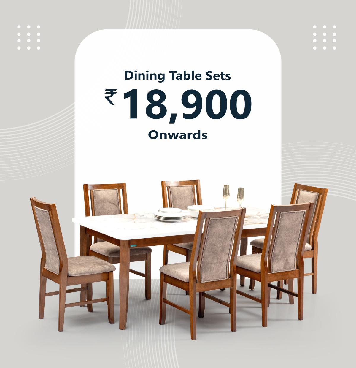 Buy 4 Seater Dining Table Set Online with new designs upto 40% off | Damro